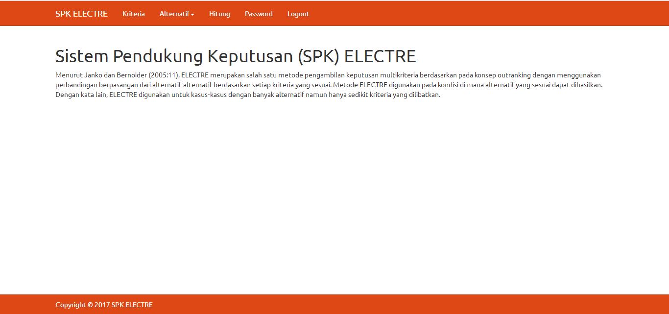 Source Code SPK Metode ELECTRE Menggunakan PHP - TugasAkhir.Id