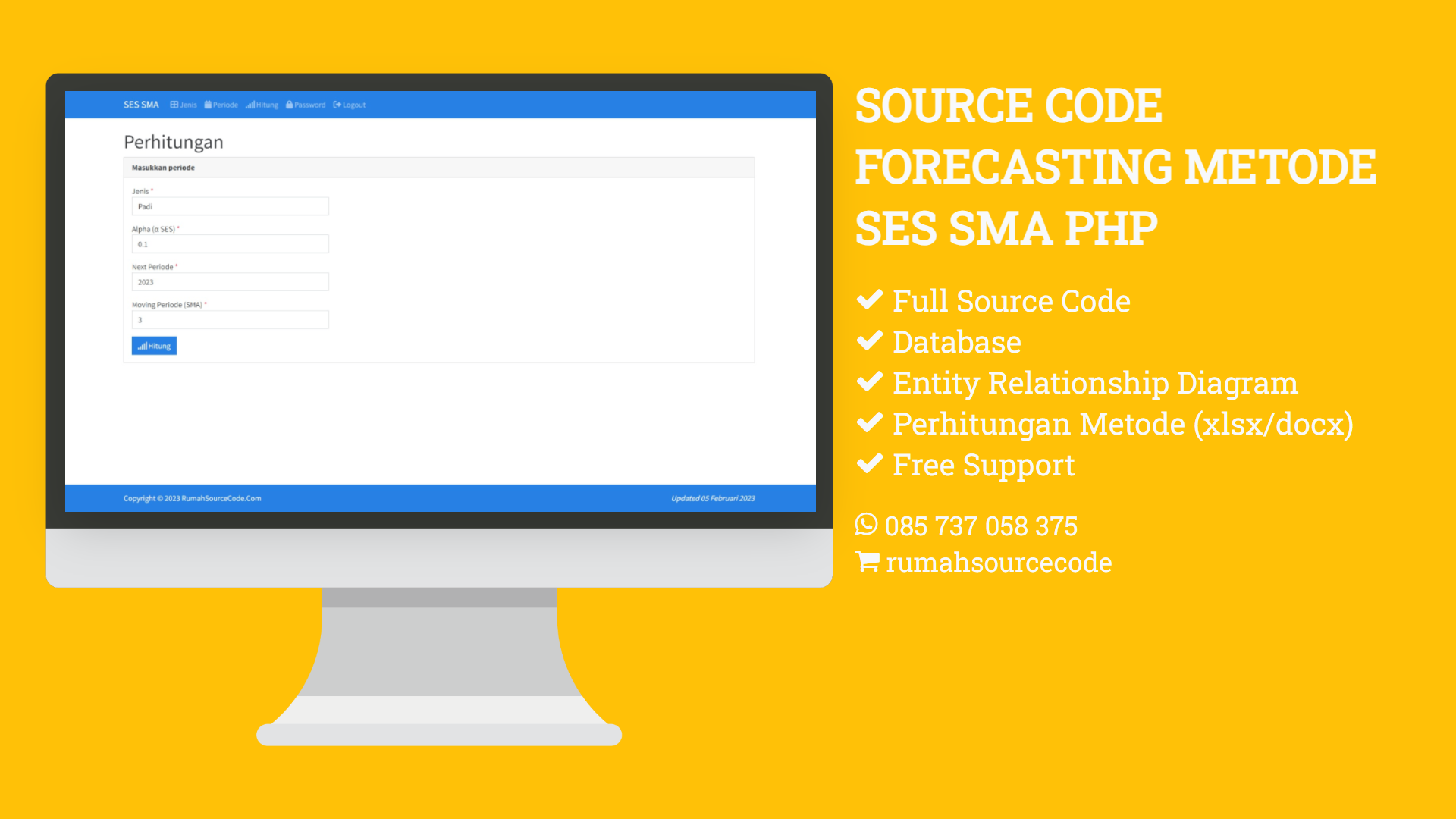 Source Code Forecasting Metode SES SMA PHP - TugasAkhir.Id